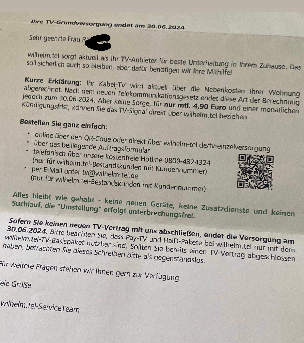 Versteht einer den Text mit fernsehe Abo? (Fernsehen, Kabelfernsehen ...