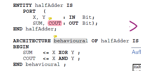 VHDL Halbaddierer mit NAND Gattern schreiben? (Informatik)
