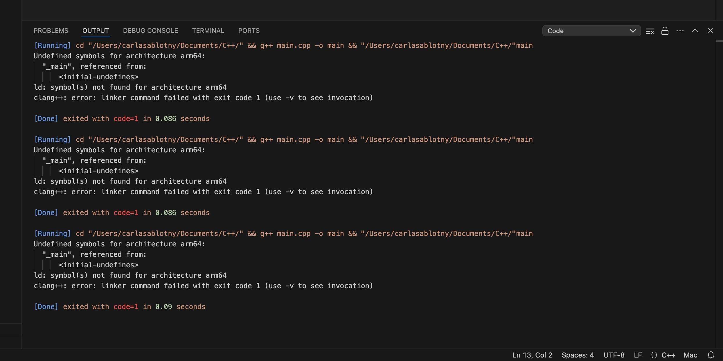 Visual Studio Code auf dem Mac funktioniert nicht?