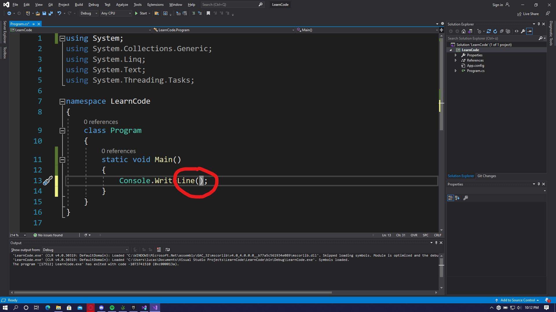 Visual Studio Cursor umstellen? (Computer, programmieren, Einstellungen)