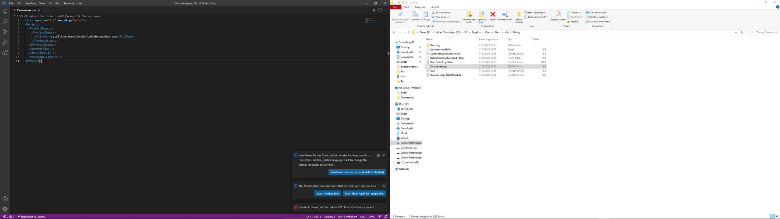 Visual Studio findet .EXE nicht,CPP? (Computer, programmieren, Fehlermeldung)