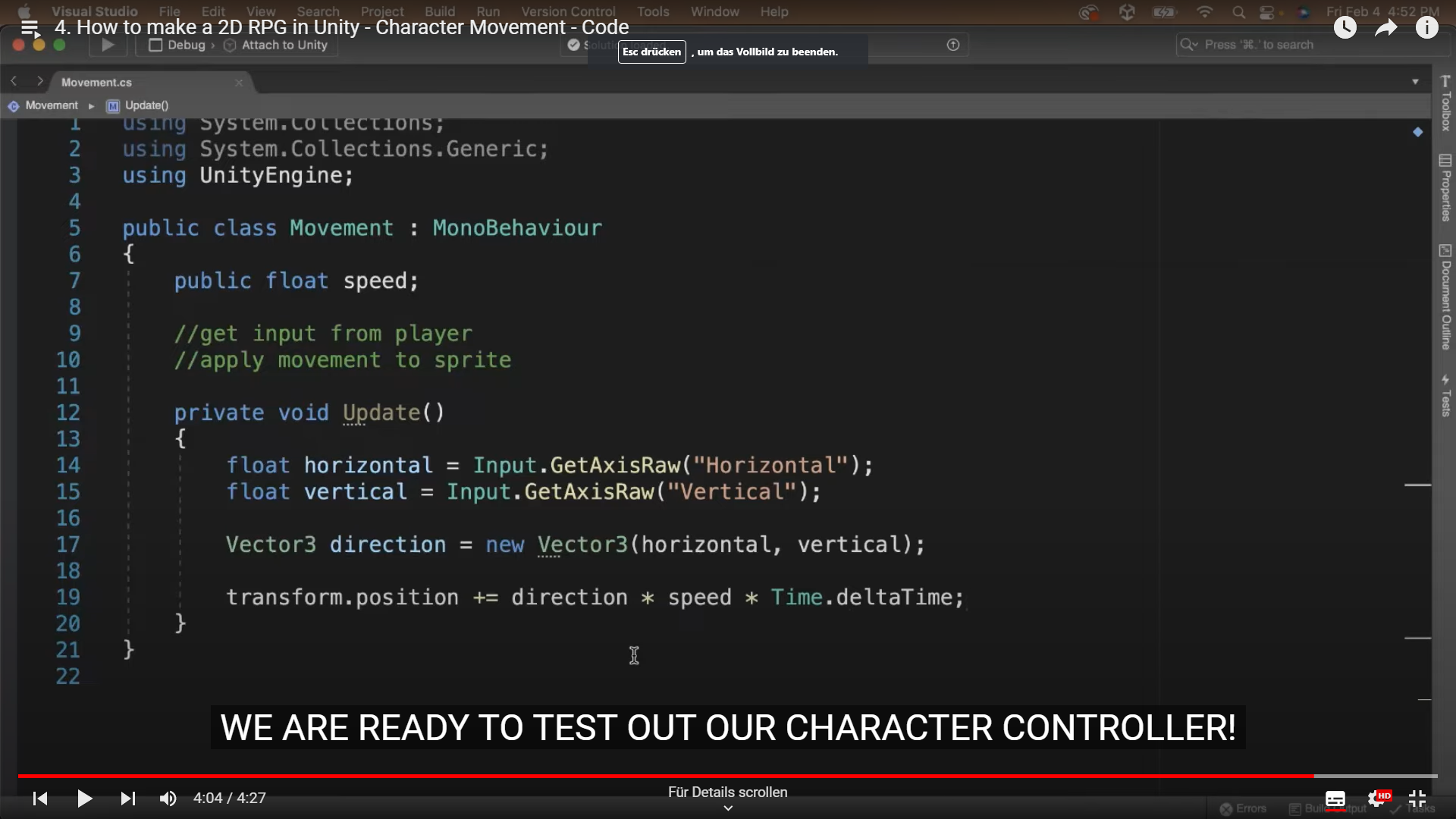 Visual Studio für Unity sieht nicht so aus und funktioniert nicht wie ...