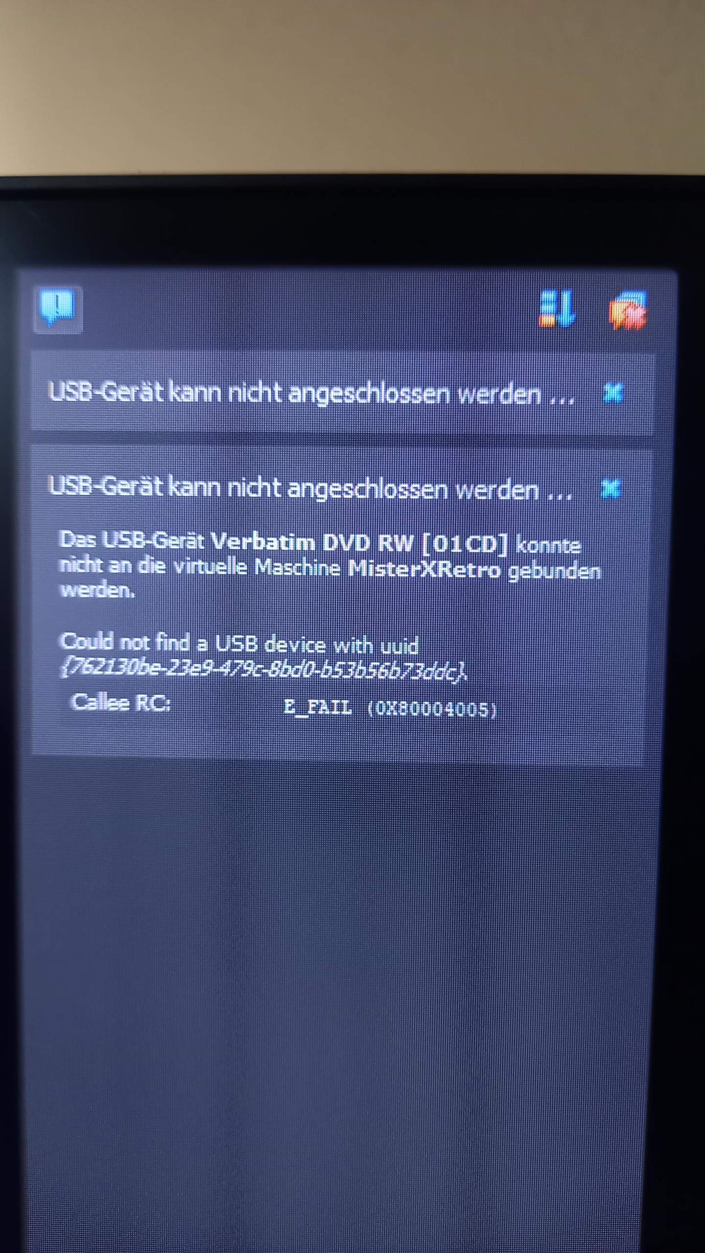 VM VirtualBox Usb device Fail? (Windows, IT, USB-Stick)