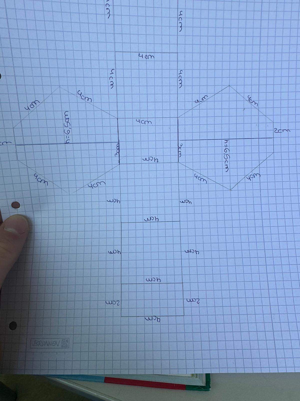 Volumen und Oberflächeninhalt eines 6 Ecks ? (Mathematik, Flächeninhalt ...