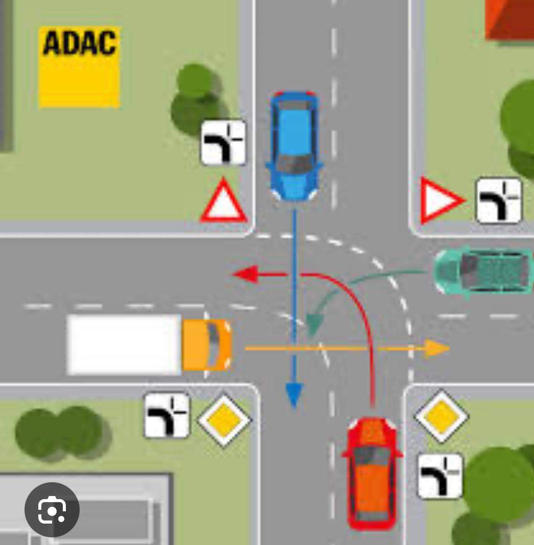 Vorfahrtregel? (Führerschein, Straßenverkehr, Straßenverkehrsordnung)