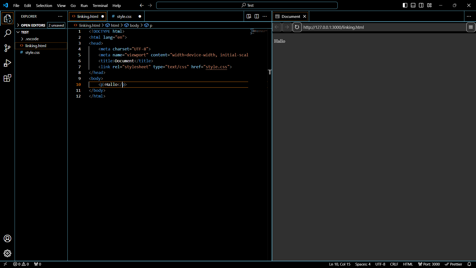 VsCode Farben werden nicht angezeigt warum? (programmieren, Hilflosigkeit, Visual Studio Code)