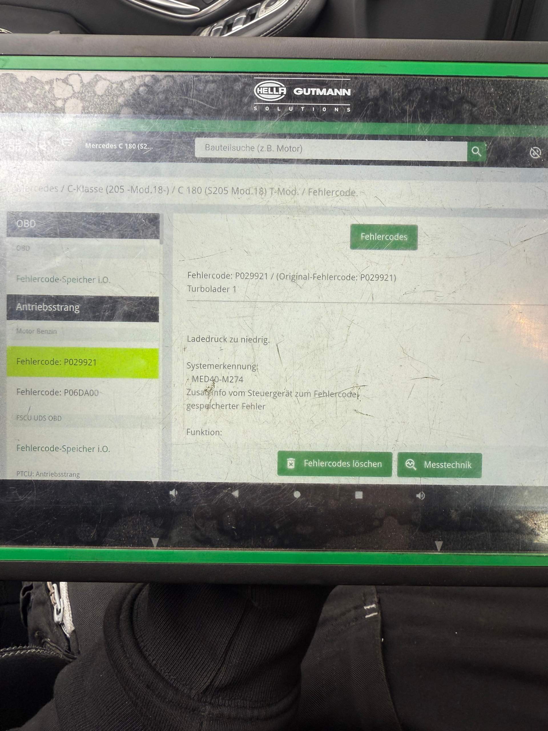 W205 c180 Benziner mit dem Fehlercode P029921 Turbolader 1 Ladedruck zu Niedrig? (Motor ...