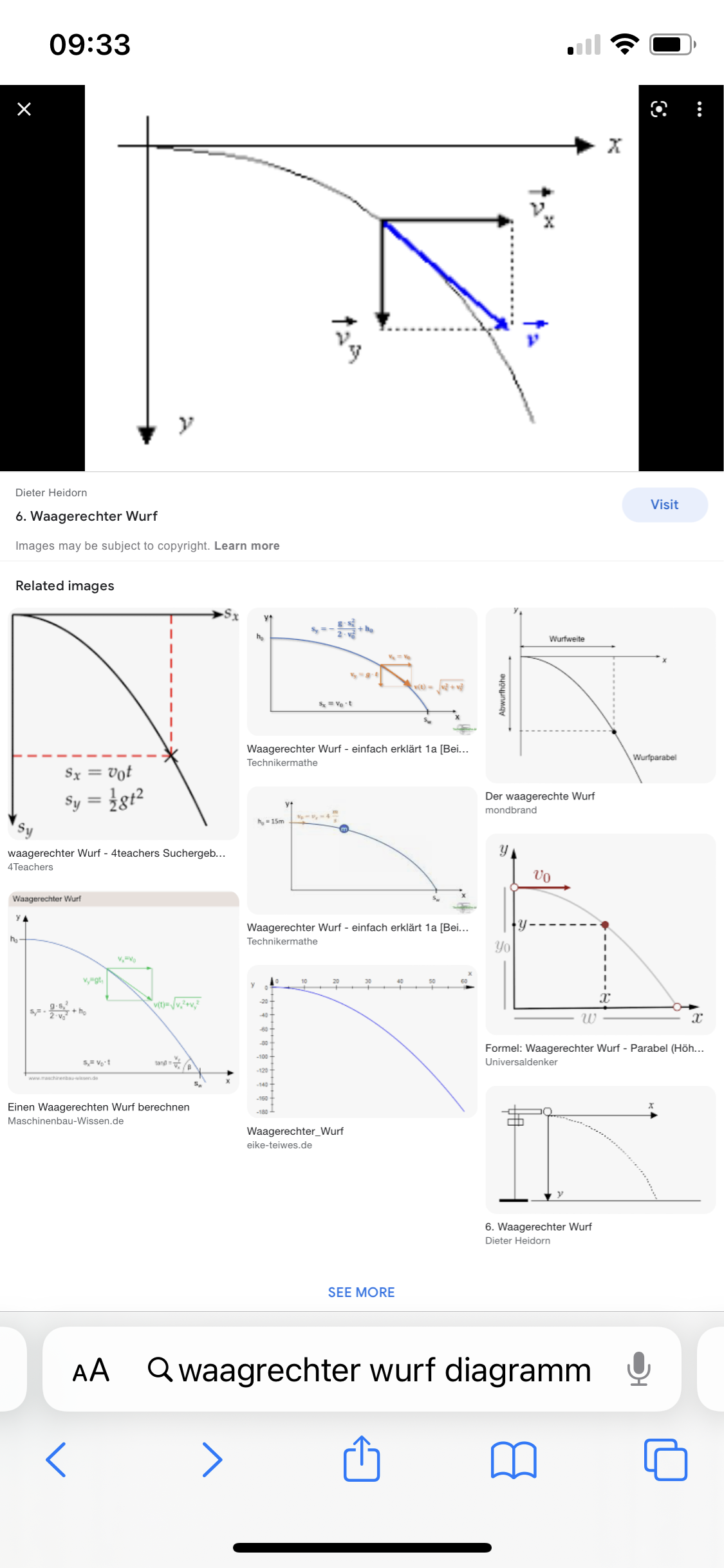 Waagerechter Wurf Skizze Erklärung? (Schule, Physik)
