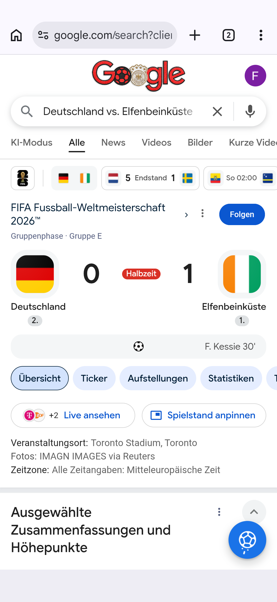 Wäre Deutschland raus, wenn sie verlieren oder Unentschieden spielen ...