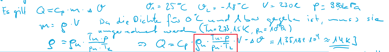 Wärmelehre mit Gasen? (Physik, rechnen, Formel)