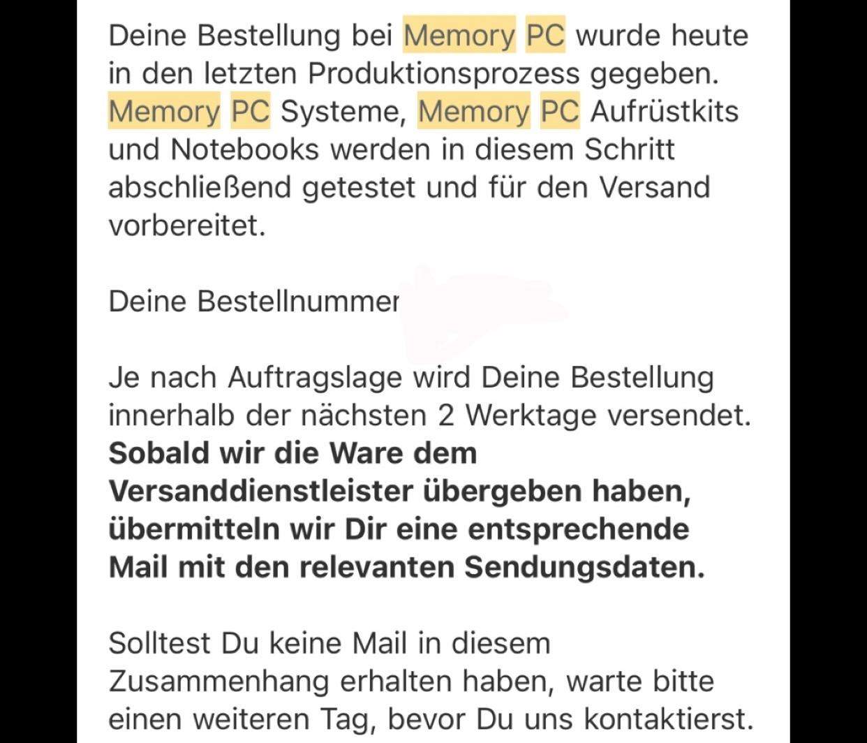 Wann wird die Ware versendet heute oder erst in 2 Tagen? (Versand ...