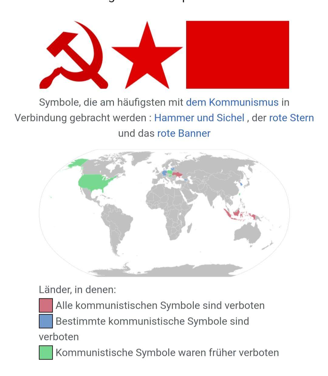 War das Verbot von kommunistischen Symbolen in den USA nicht gegen die Verfassung der USA (wegen ...