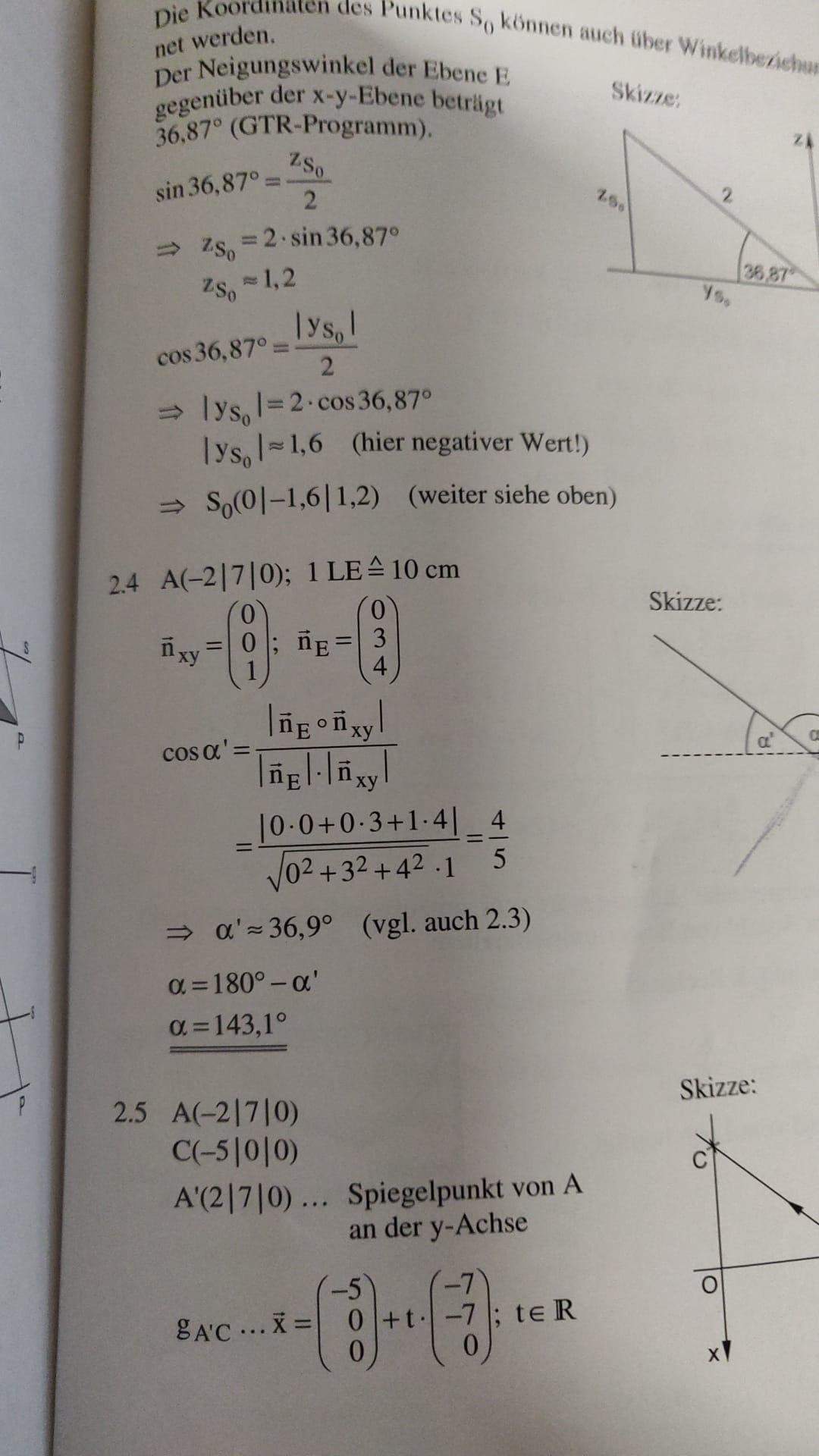 Warum dieser Normalenvektor? (Schule, Mathematik)