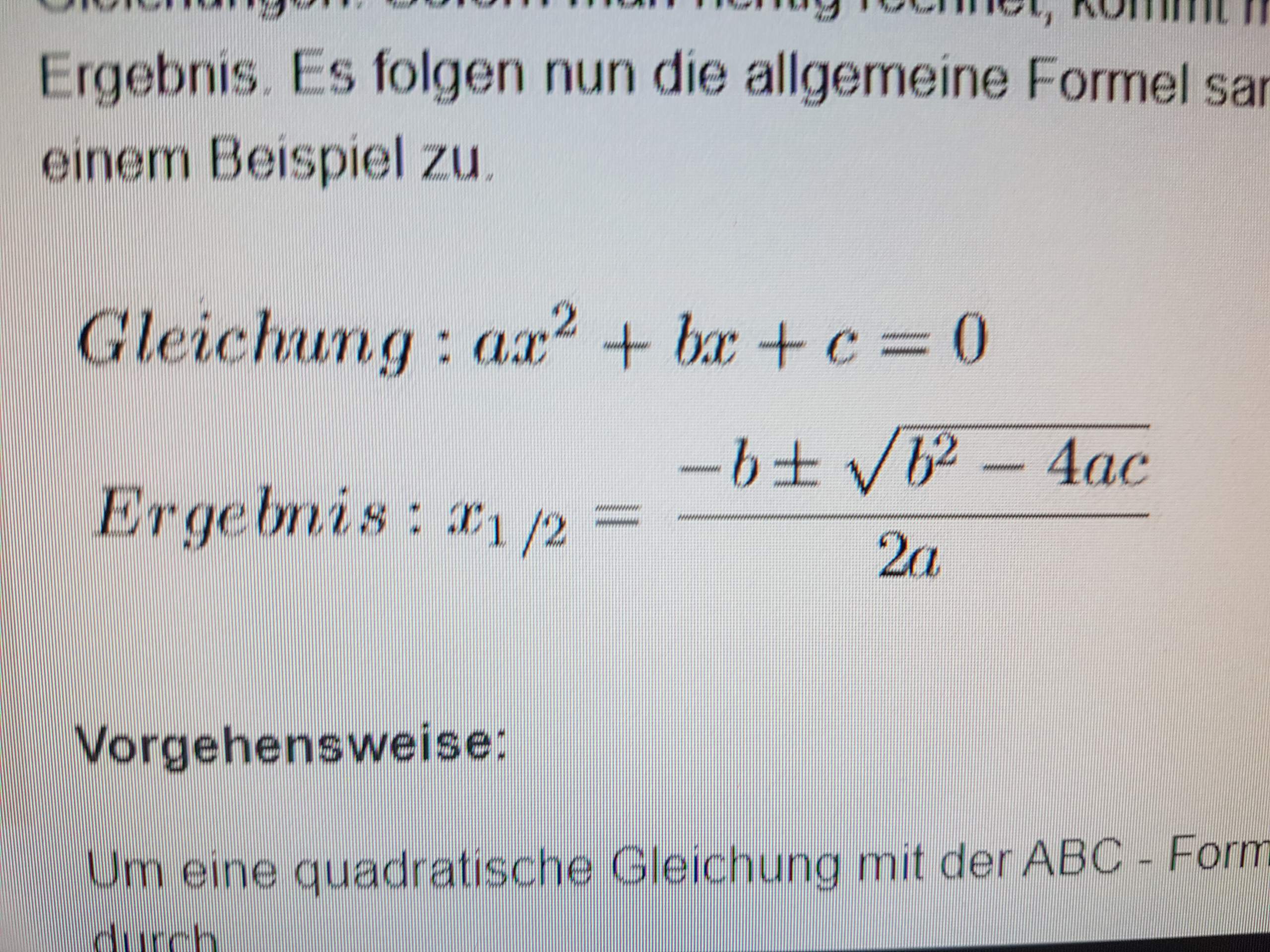 Warum findet man mit der ABC Formel die Lösung 0 heraus? (Schule ...