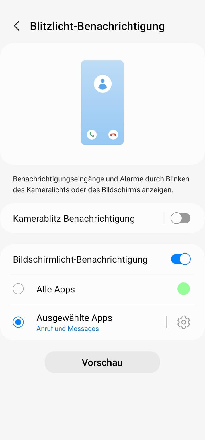 Warum funktioniert Blitz-Benachrichtigung nicht (Android)? (Technik ...