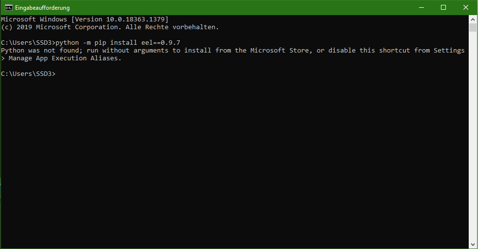 Warum funktioniert der Python installer unter Dreckige ...