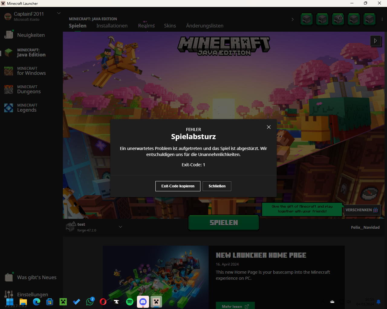 Warum funktioniert Minecraft Identity Mod nicht? (Minecraft Java Edition, Minecraft Mods)