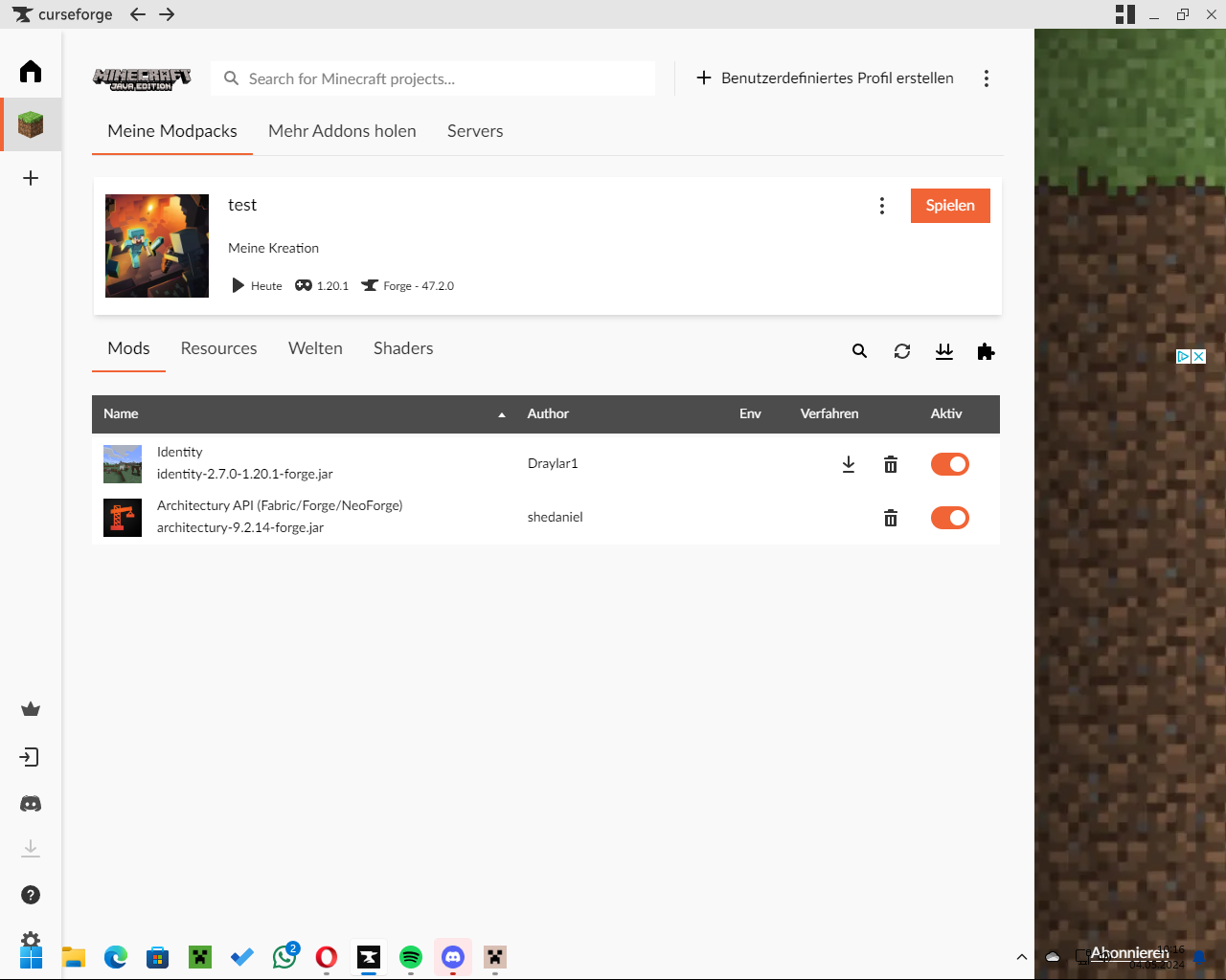 Warum funktioniert Minecraft Identity Mod nicht? (Minecraft Java ...