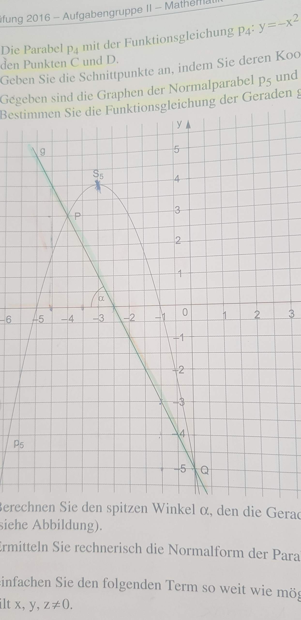 Warum hat diese Gerade eine negative Steigung? (Schule, Mathematik ...