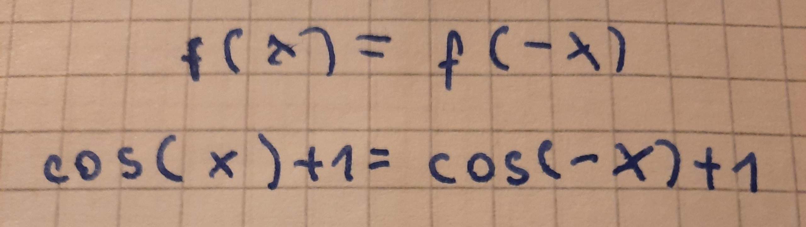 Warum ist Cos(×)+1 achsensymmetrisch? (rechnen, Funktion, Gleichungen)