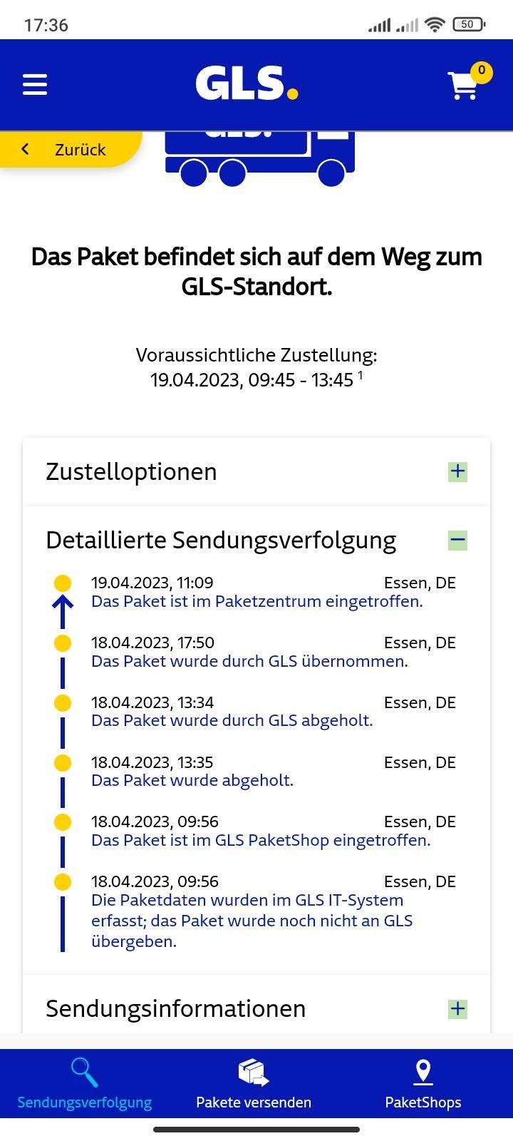 Warum ist mein Paket noch am Absendeort? (Versand, Lieferung, Sendung)