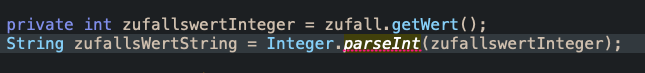 Warum kann ich kein Integer in einen String umwandeln? (Computer ...