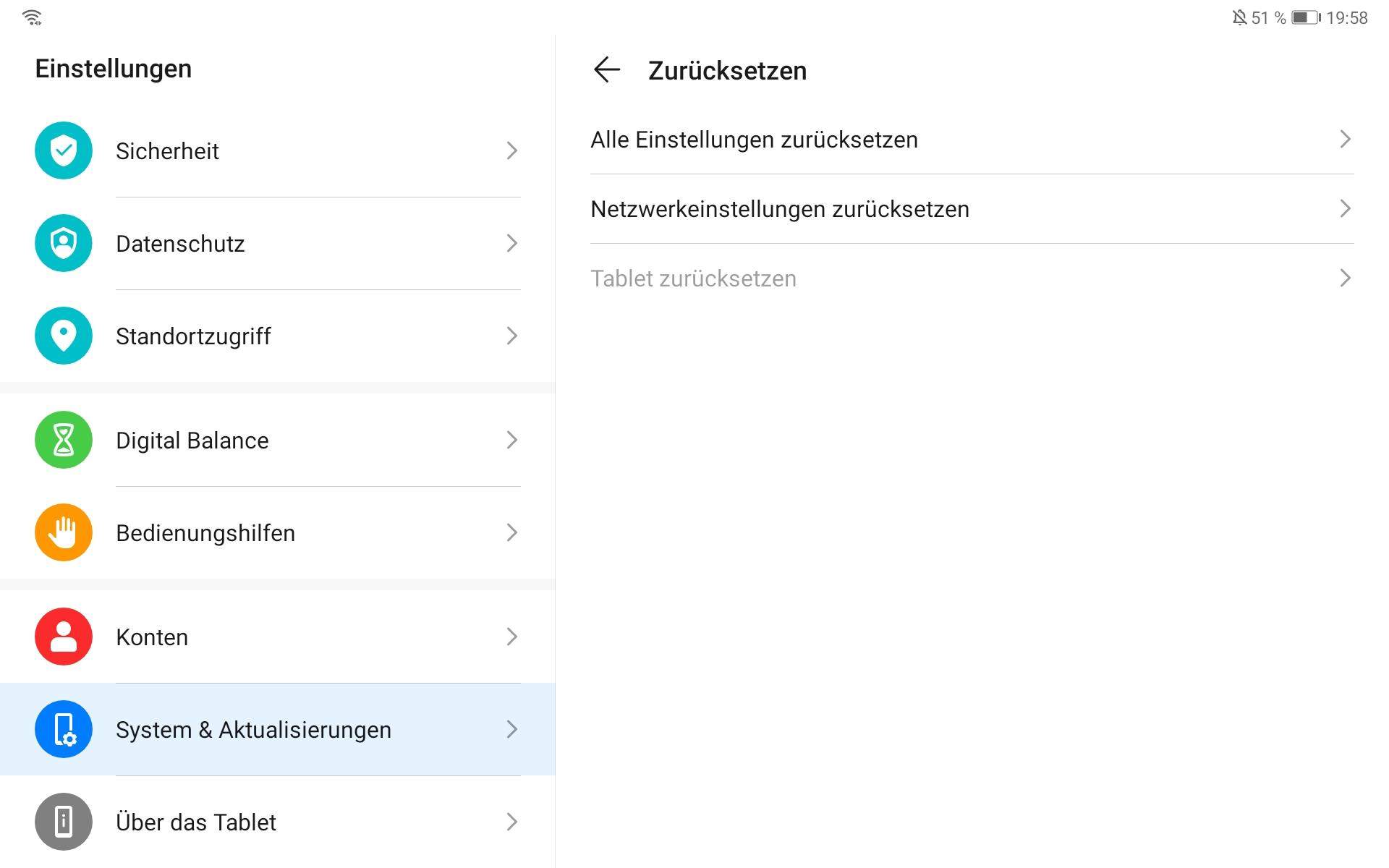 Warum kann ich mein Tablet nicht zurücksetzen? (Samsung, Android, Software)
