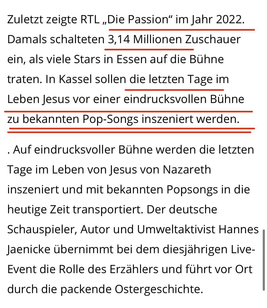 Warum missbraucht RTL - Jesus Christus - für ihre eigene Show „Die ...