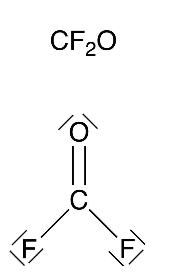Warum muss bei CF2O das C in die Mitte? (Schule, Chemie, Strukturformel)