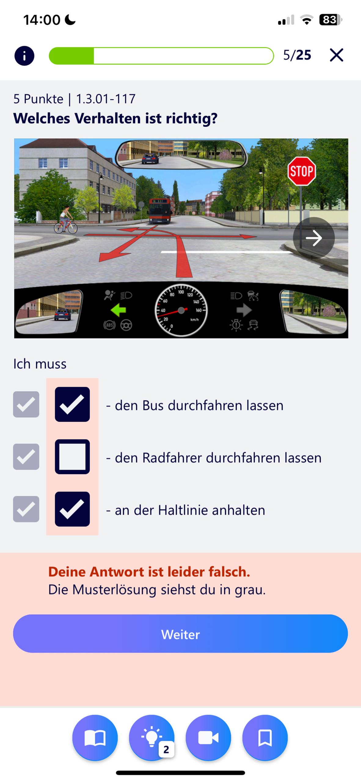 Warum muss ich in solch einer Situation Vorfahrt gewähren? (Auto, Führerschein, Fahrrad)