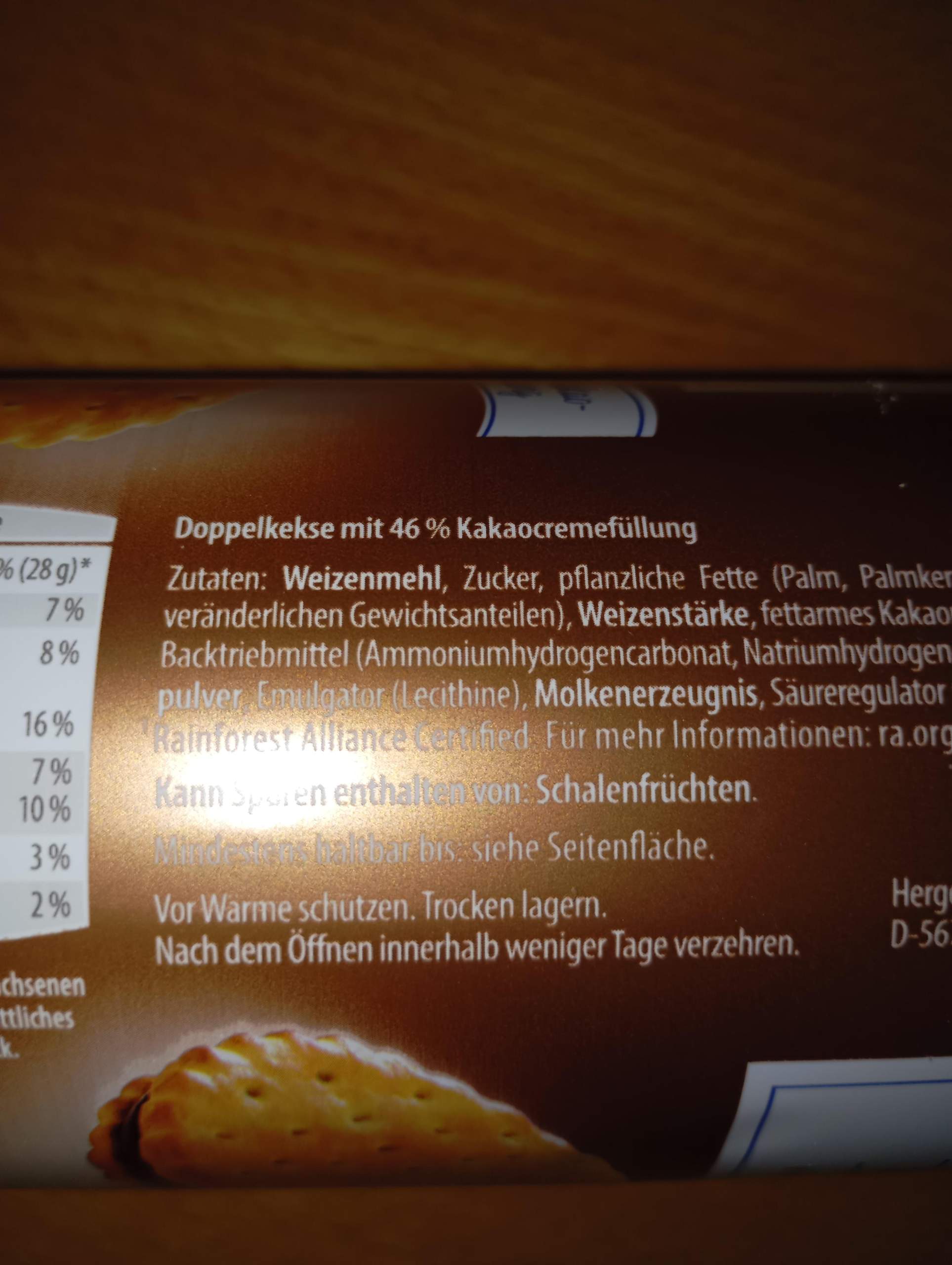 Warum soll man die in wenigen Tagen verzehren? (Haltbarkeit, Schokolade ...