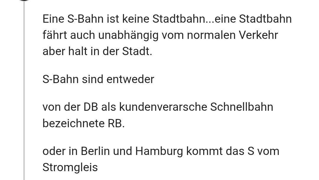 Warum sollte die DB die Kunden bezüglich der S-Bahn verarschen? (Zug ...