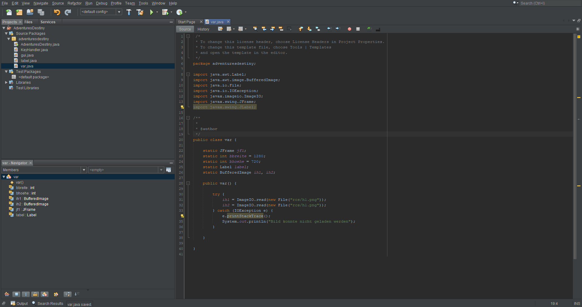 Warum wird mein Hintergrundbild nicht angezeigt in Java (NetBeans 8.2 ...