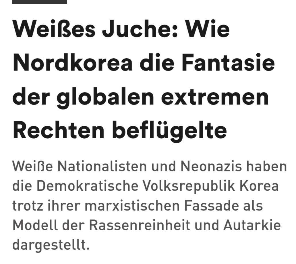 Warum wird Nordkorea von Neonazis und weißen Nationalisten so ...