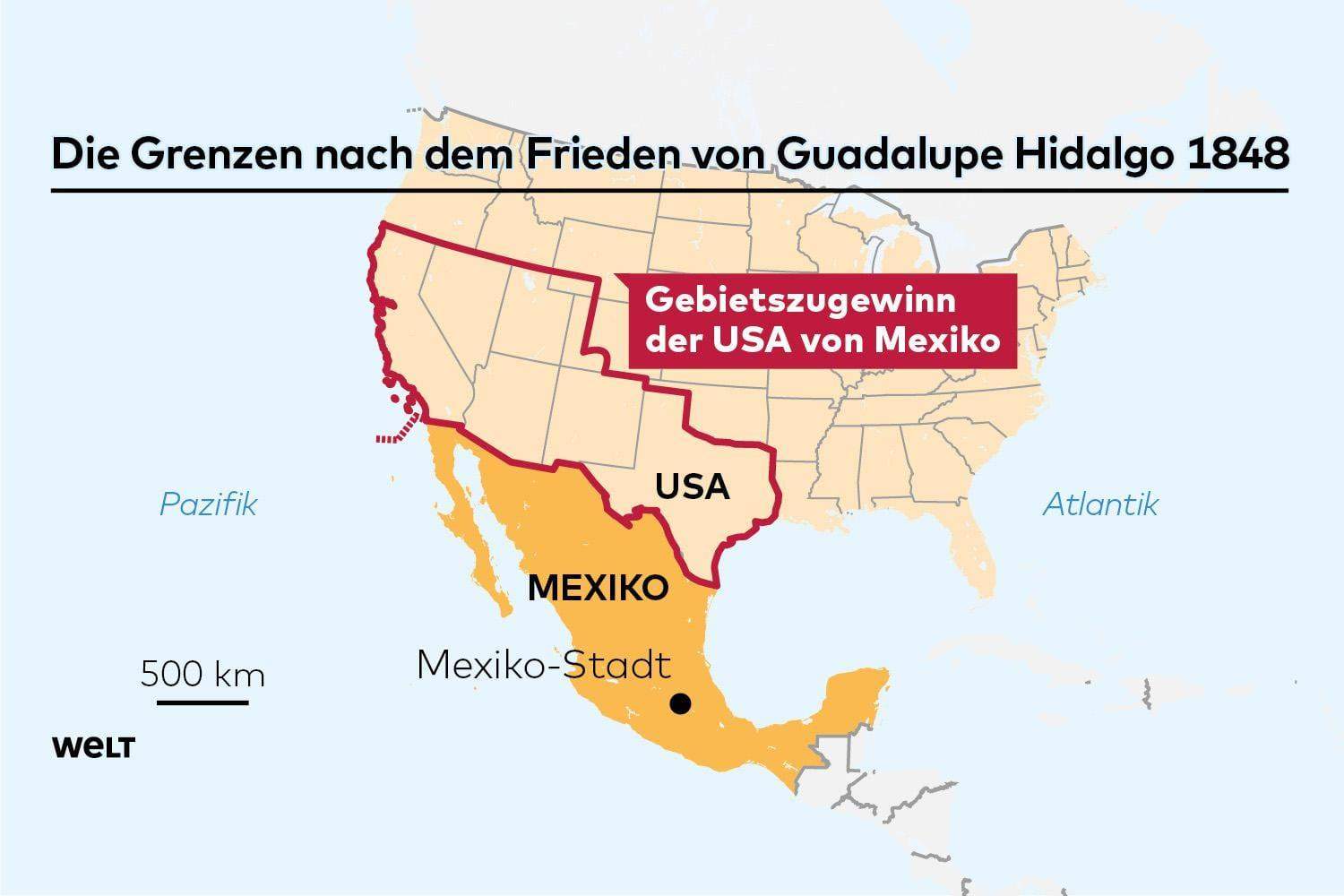 Warum wollte die USA im mexikanisch-amerikanischen Krieg bestimmte Gebiete von Mexiko ...