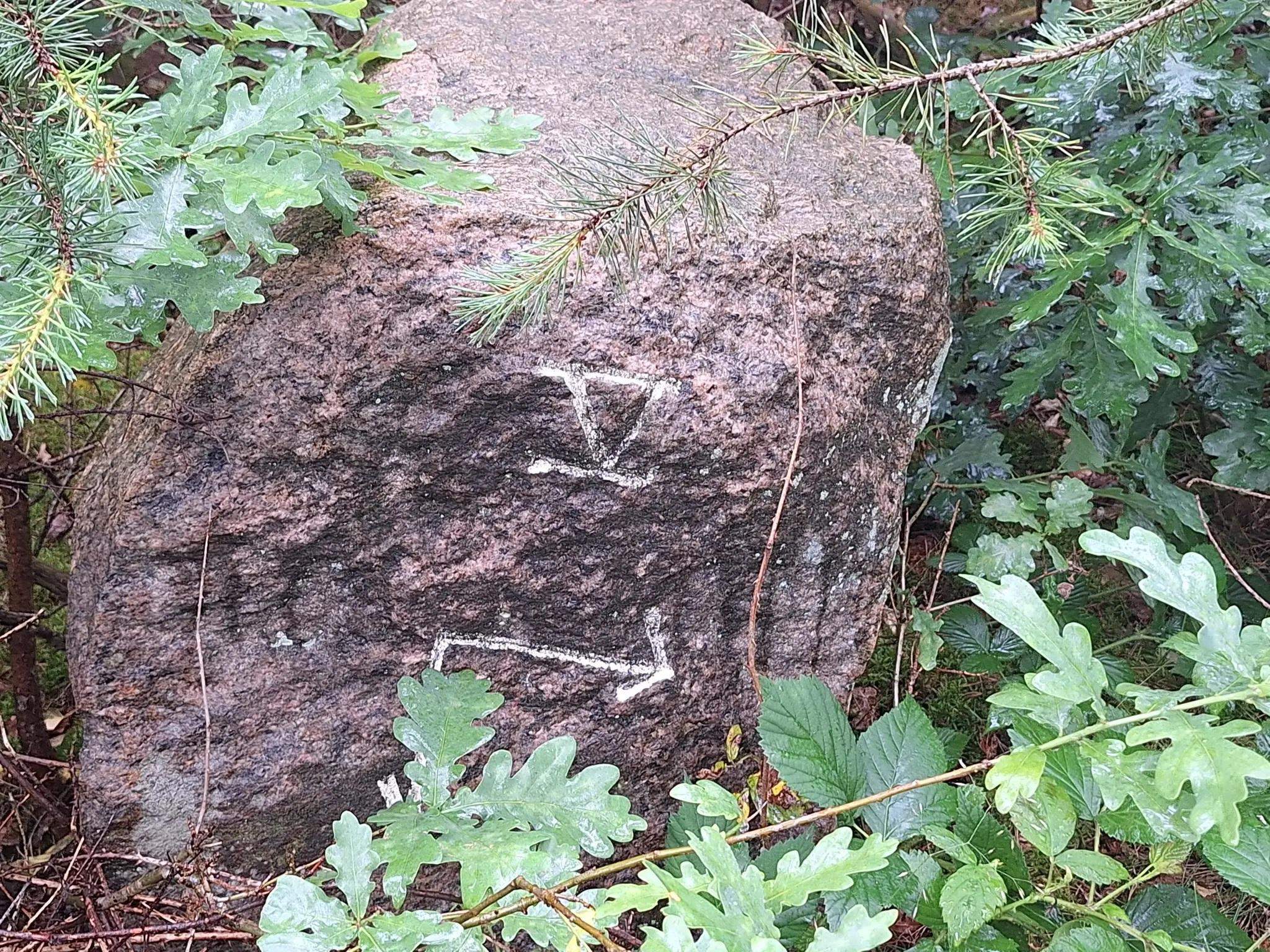 Was bedeuten die Zeichen auf Steinen im Wald? (Steine, Steine bestimmen)