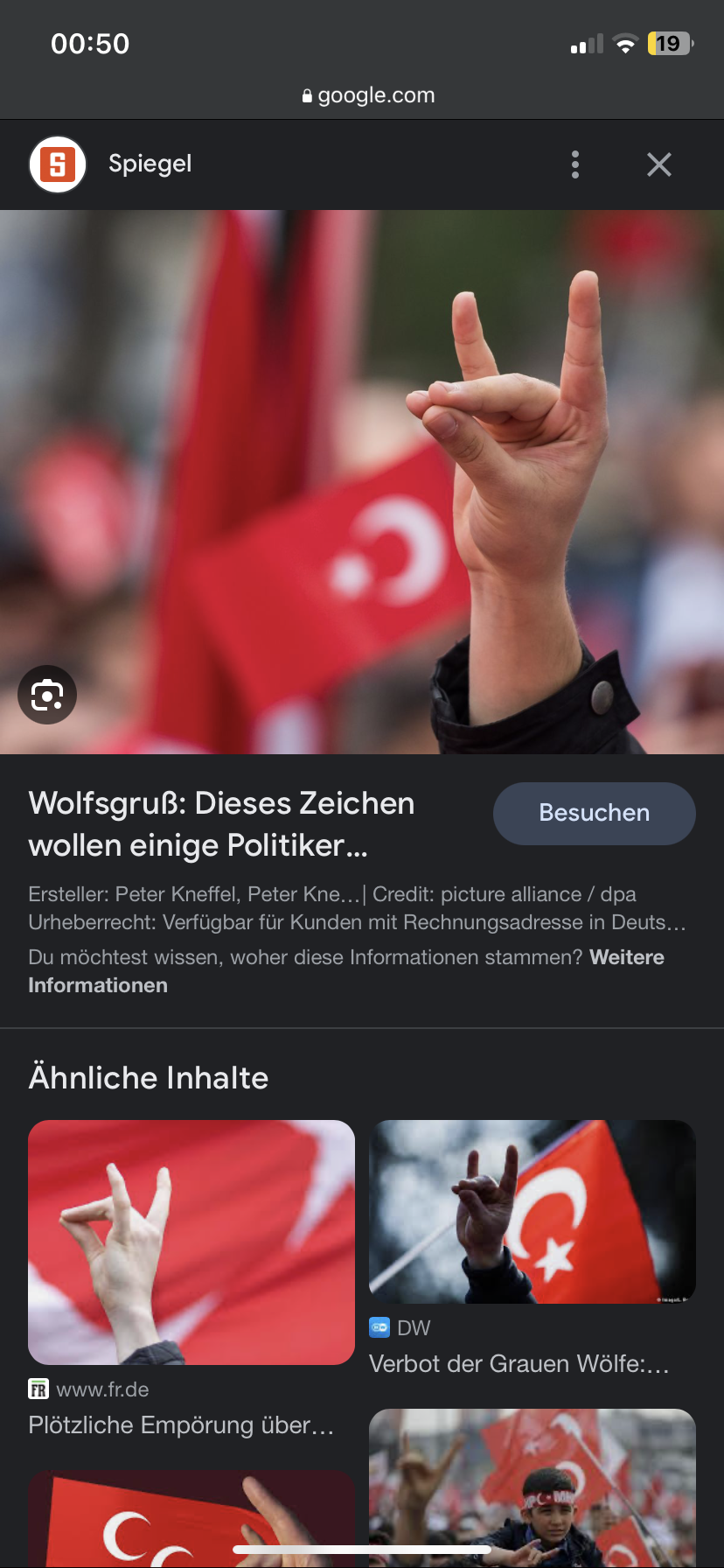 Was bedeuten diese Handzeichen? (Türkei)