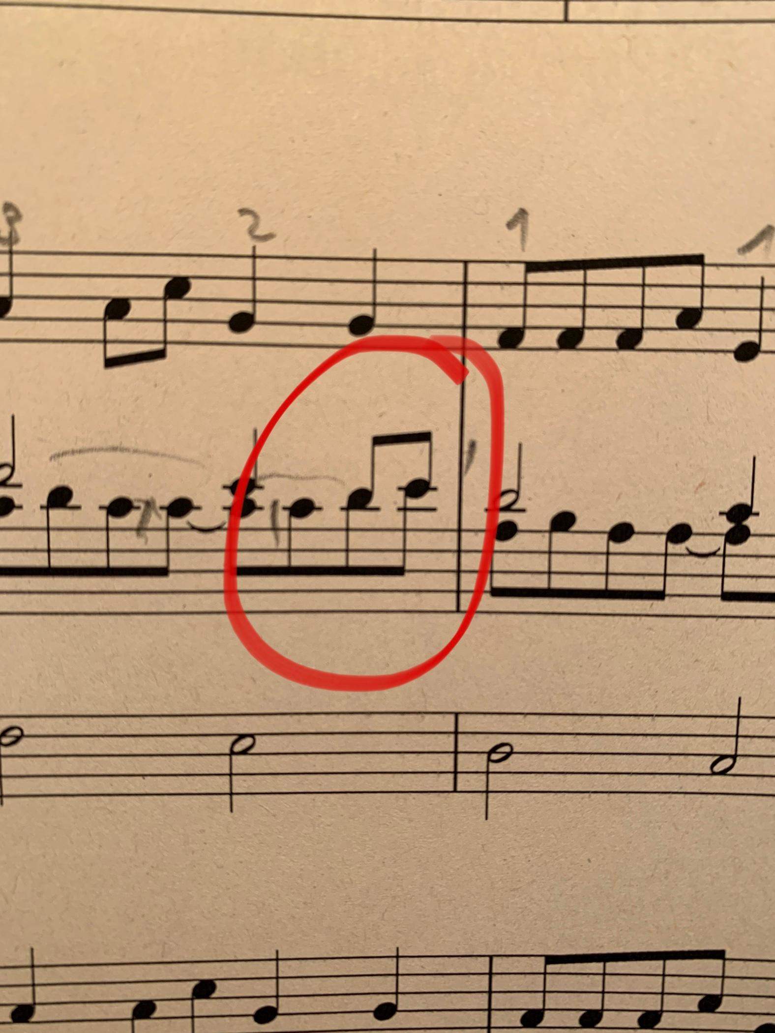 Was bedeuten diese zwei Balken bei den Achtelnoten? (Musik, Orgel ...