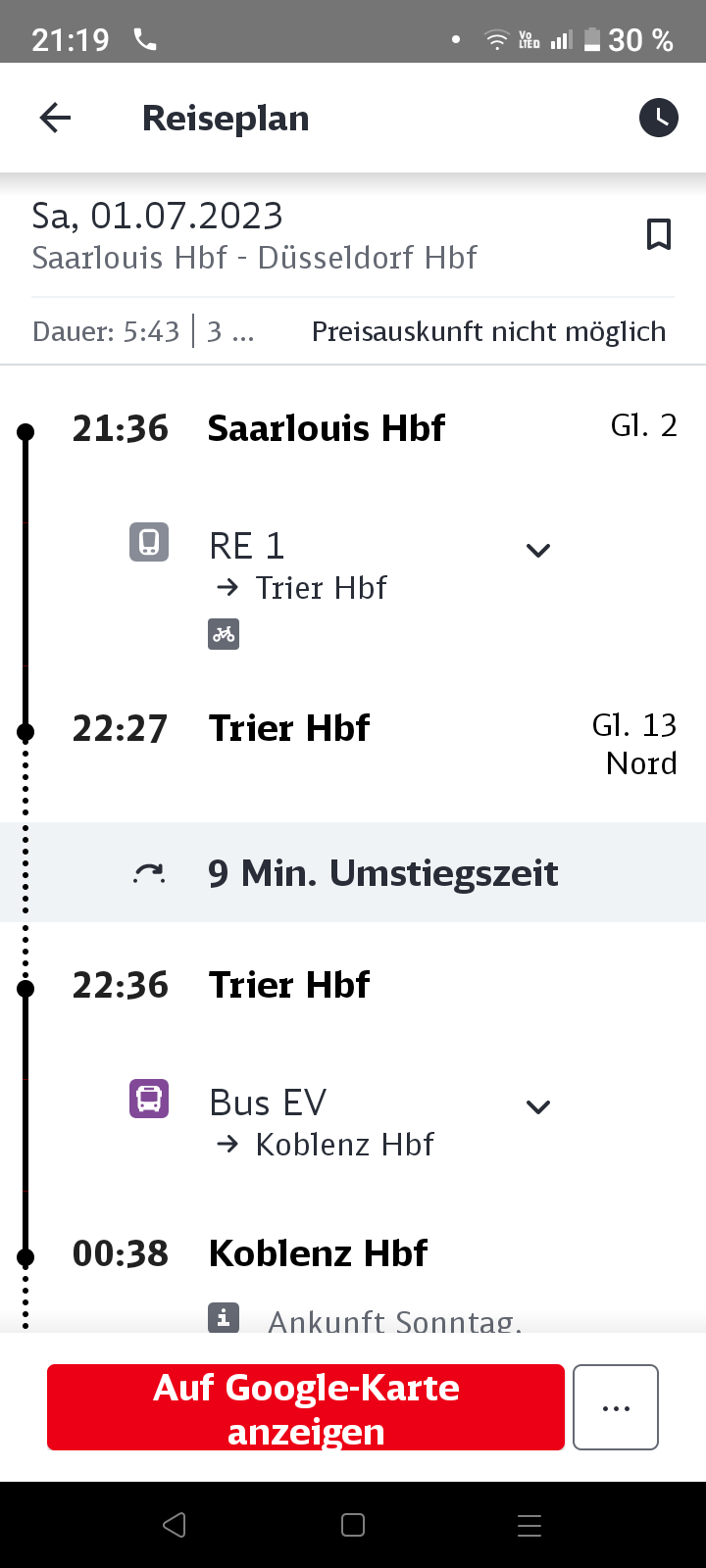 Was bedeutet Bus EV? (Bahn, Ticket, Zug)