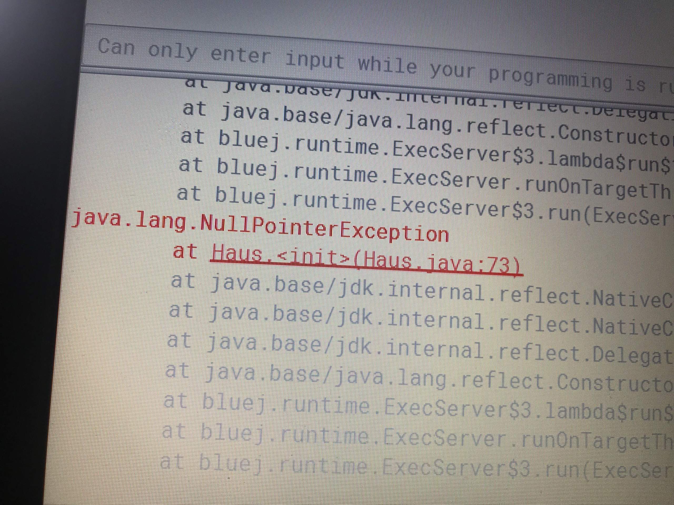 Was bedeutet das bei BlueJ? (Computer, programmieren, Informatik)