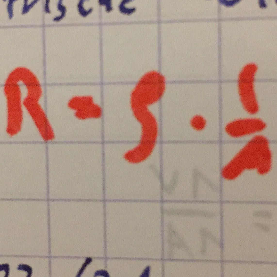 Was bedeutet das Zeichen hinter R=? (Mathe, Physik, Formel)
