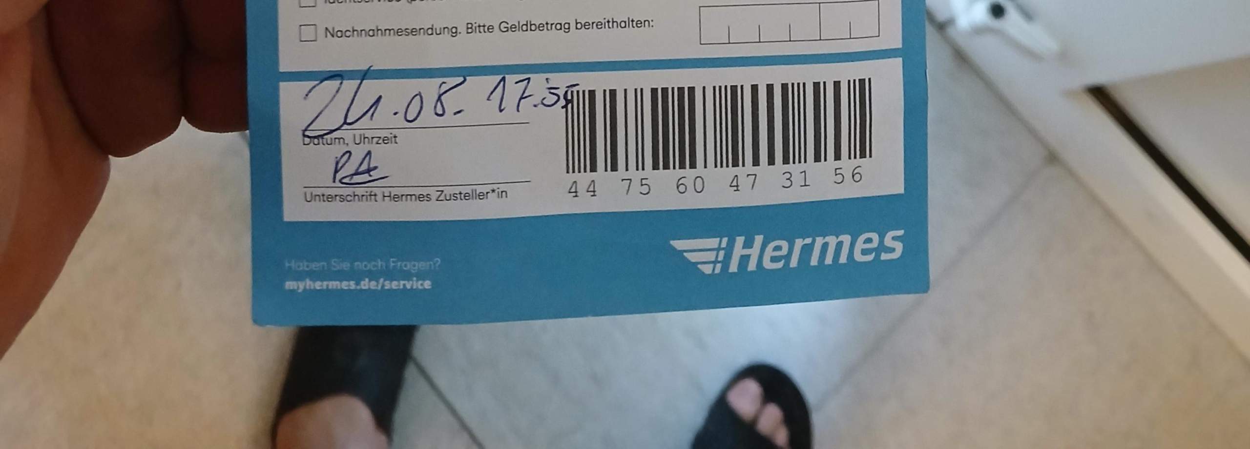 Was bedeutet der Code Hermes? (Post, Versand, Bestellung)