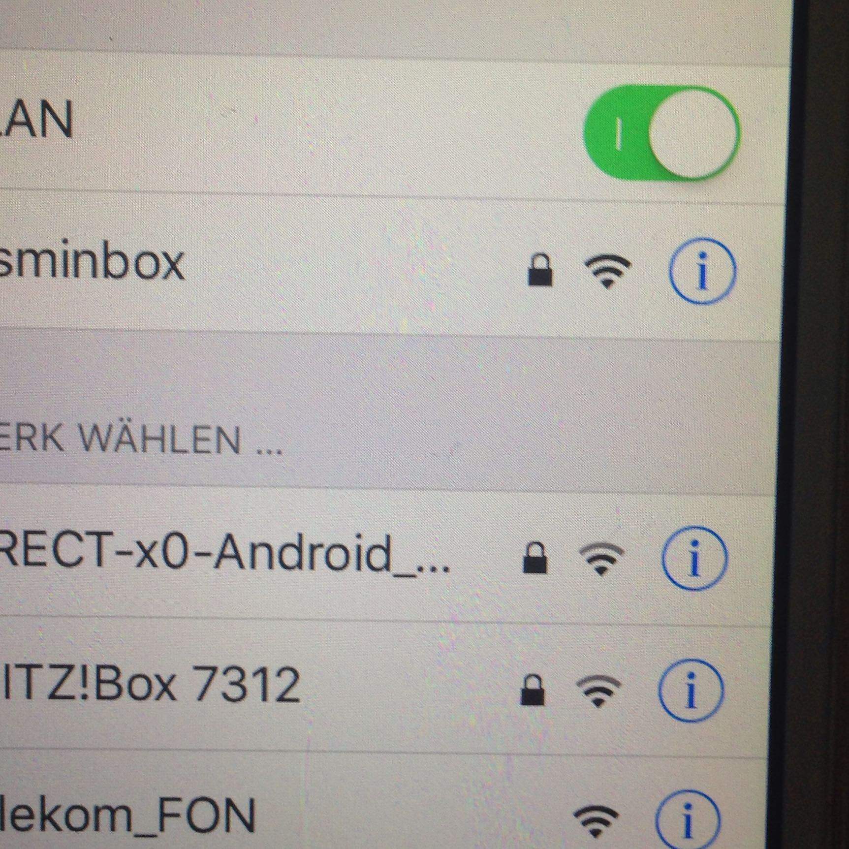 Was bedeutet diese Strich bei WLAN? (Handy, iPhone)