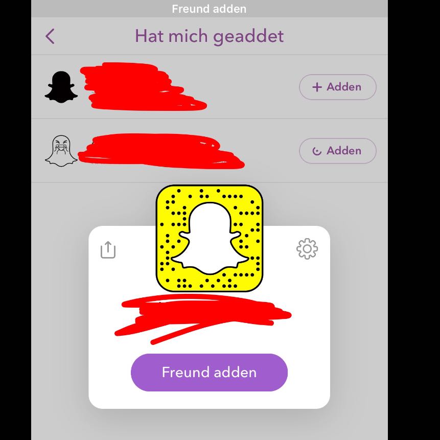 Was bedeutet es wenn ein Freund bei snapchat auf einmal bei "hat mich geaddet" ist, ich ihn aber ...