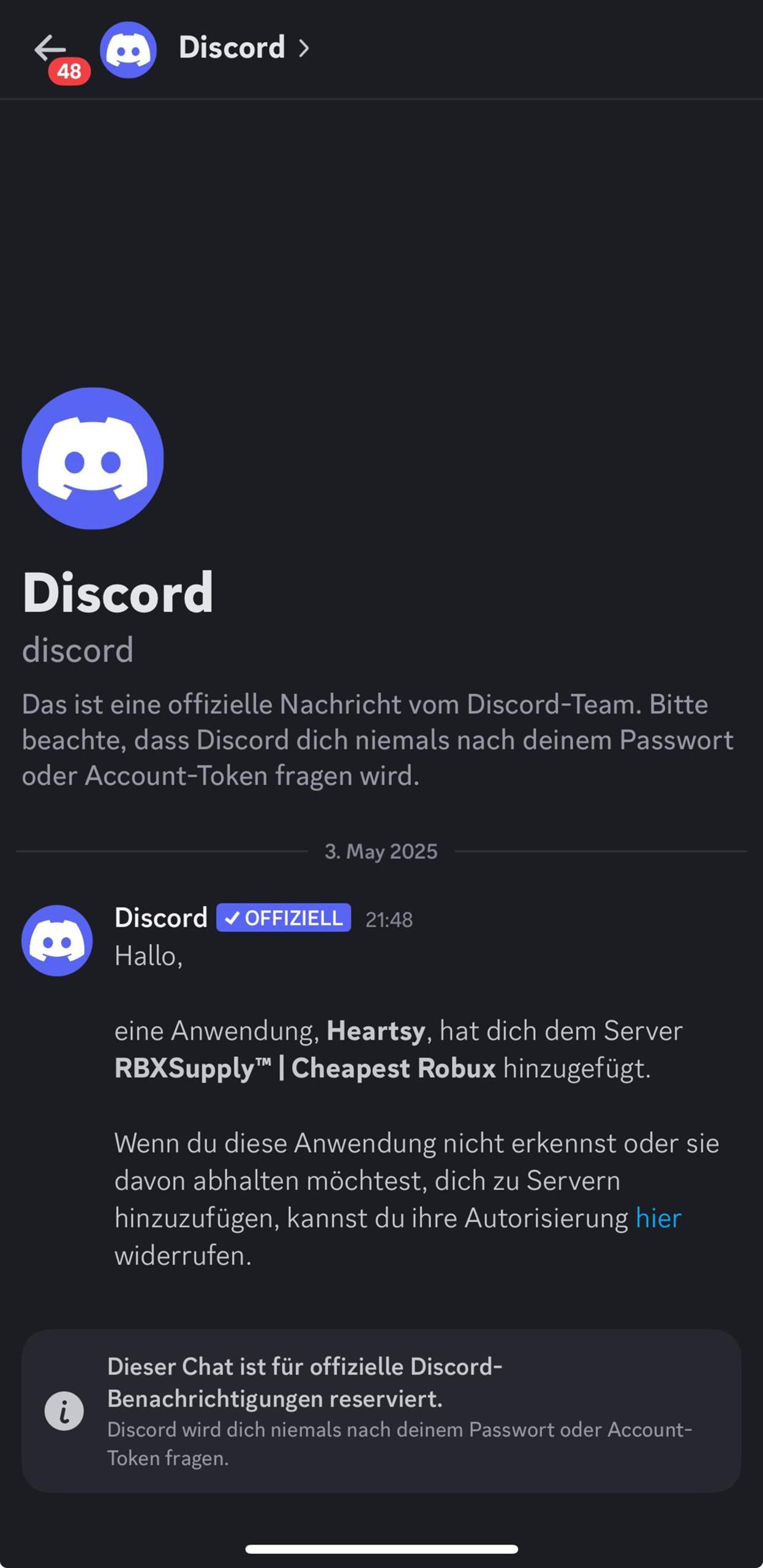 Was das für eine Nachricht? (Fake, Discord, Hacker)