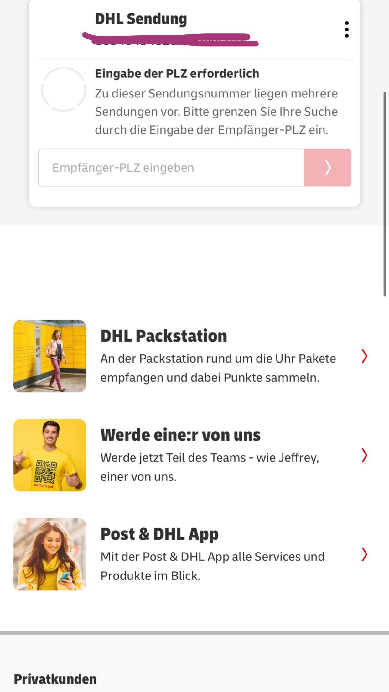 Was heißt das bei DHL? (Post, Versand, Bestellung)