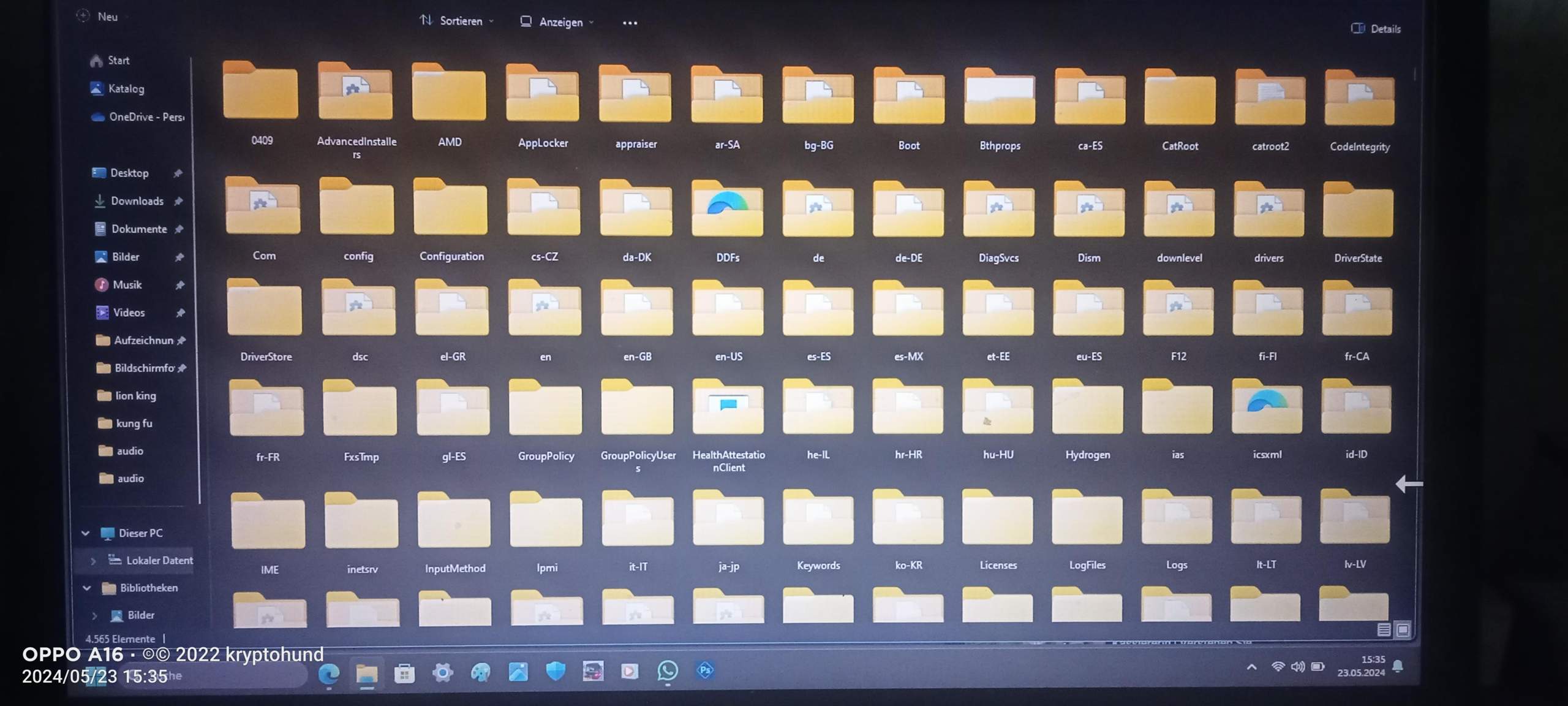 Was hinter dem Ordner in System 32? (Windows, Microsoft, Windows 11)
