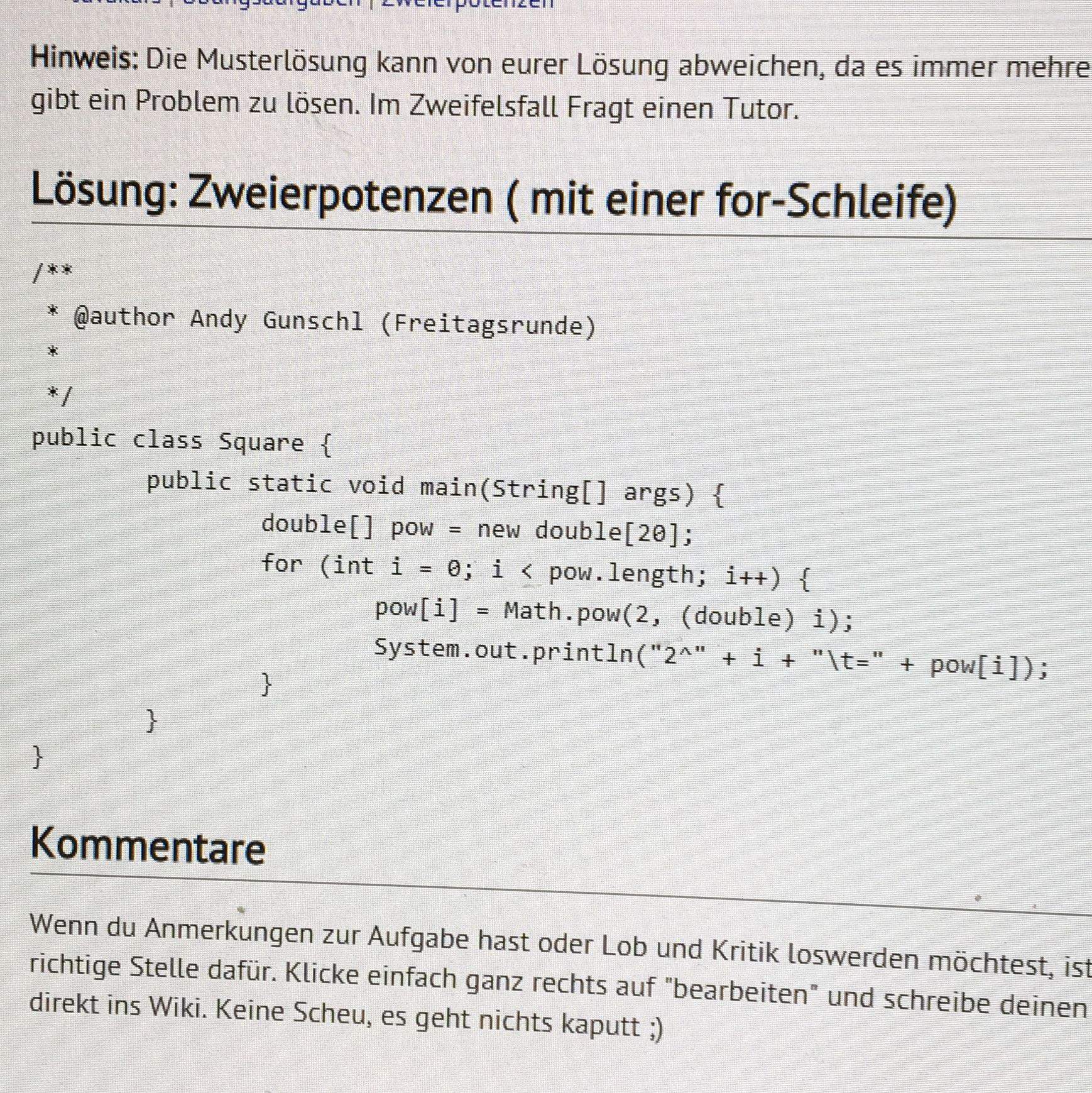 Was ist an meinem javacode falsch? (PC, programmieren, Java)