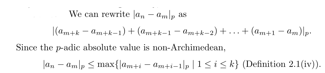 Was ist das Besondere an p-adischen ultrametrischen Cauchy-Folgen ...