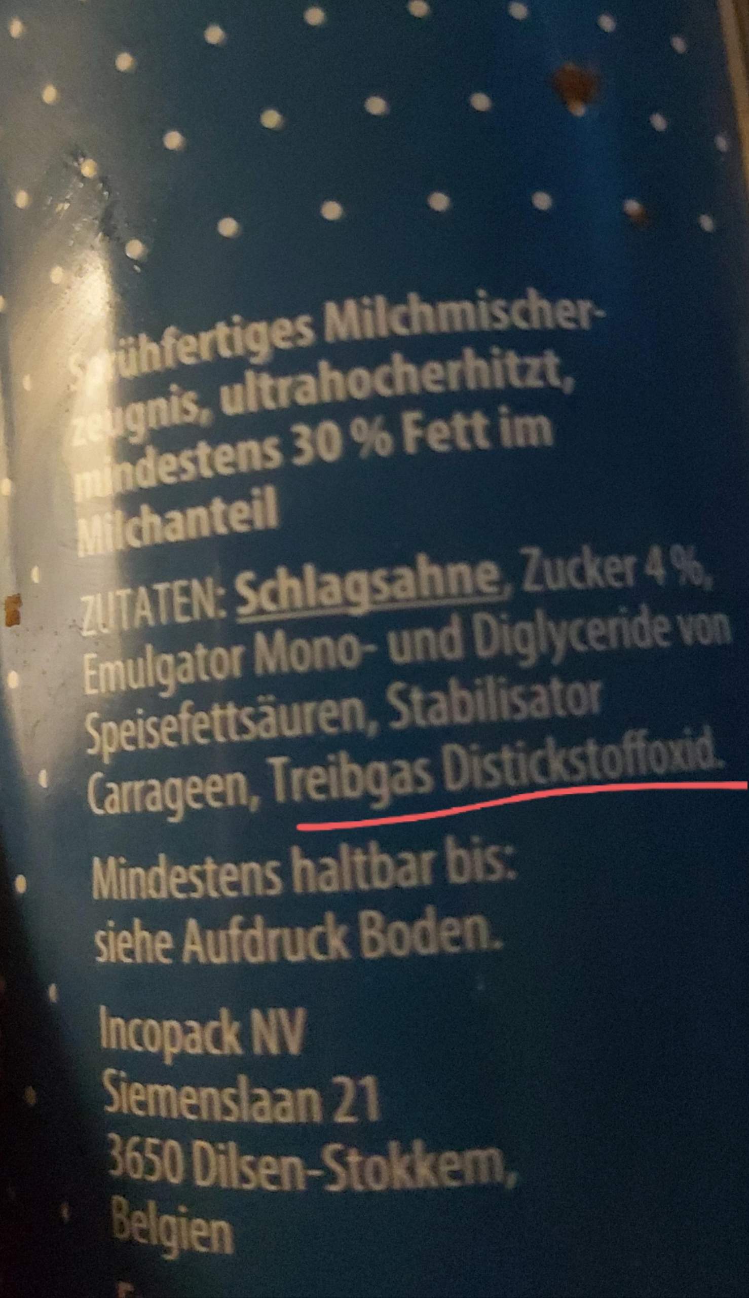 Was ist der "Treibgas Distickstoffdioxid" in der Schlagsahne? (Computer ...